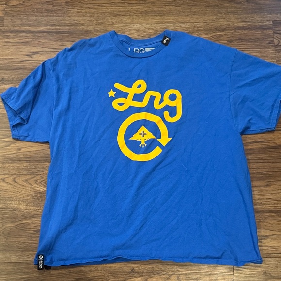 Lrg | Shirts | Lrg Mens Vibrant Blue Tee With Yellow Logo | Poshmark